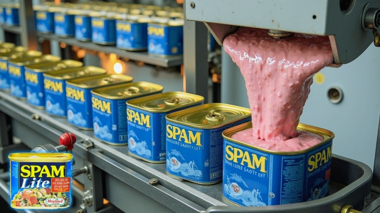 How Spam Is Made – Canned Meat Factory Process - YouTube