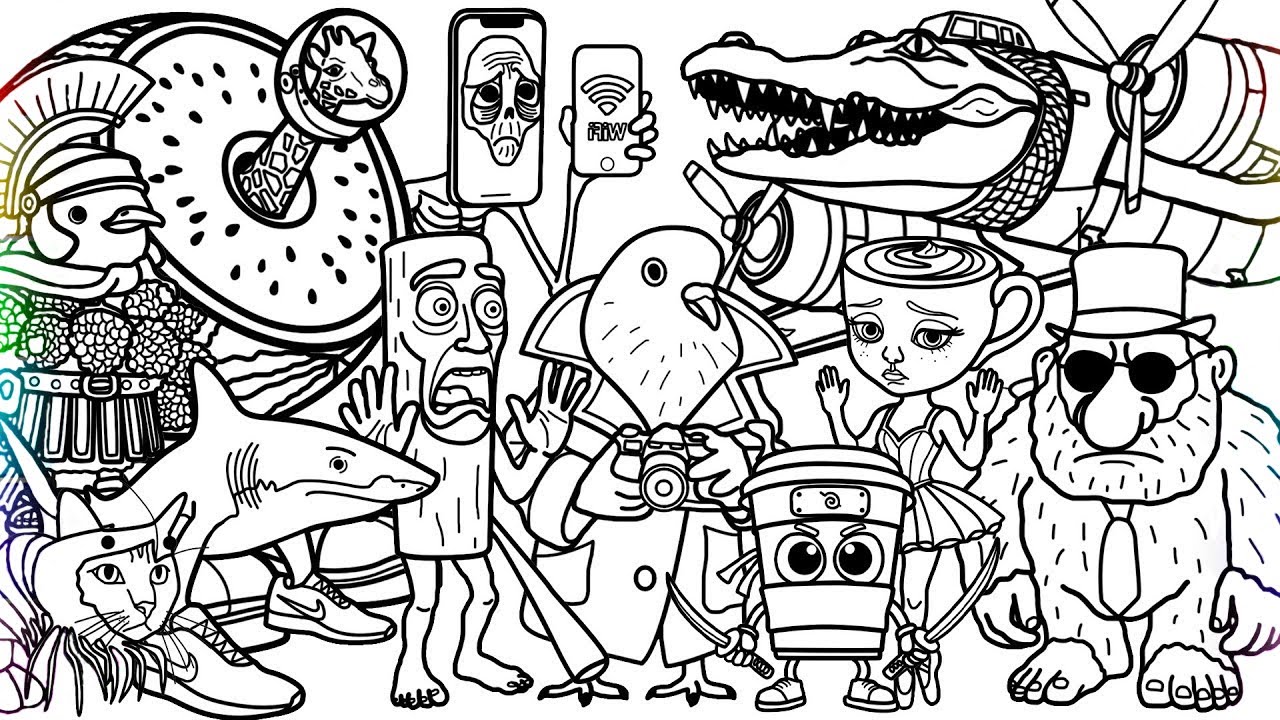 ITALIAN BRAINROT New Big Coloring Pages | How to Color All the New Top ...