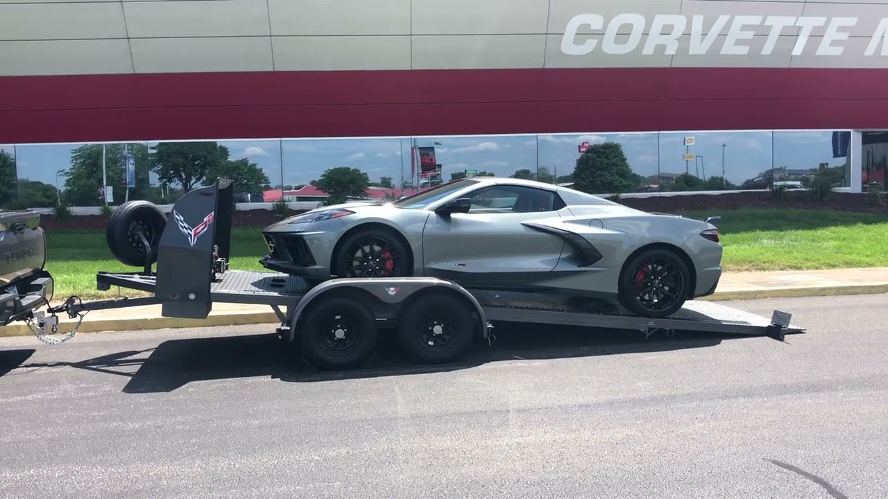 C8 Corvette loaded on Sloan Kwik Load Rollback Car Hauler - YouTube