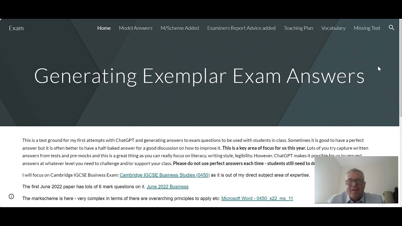 ChatGPT exam answers - YouTube