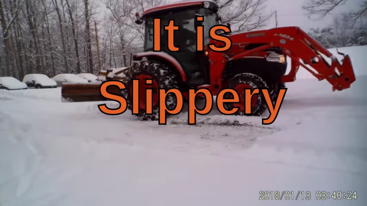 Compact Tractor Plowing with Rear Blade - YouTube