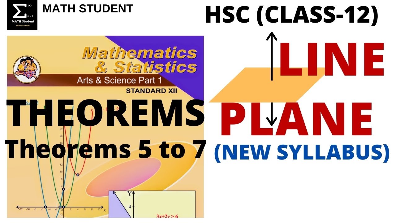 LINE & PLANE | THEOREMS (5 TO 7) | HSC | CLASS 12 | MATHS 1| NEW ...