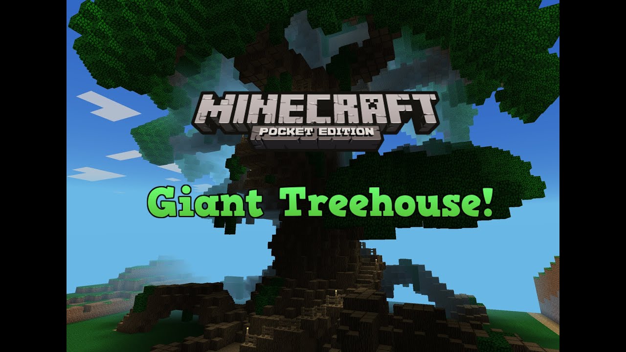 GIANT Treehouse In Minecraft Pocket Edition! - YouTube