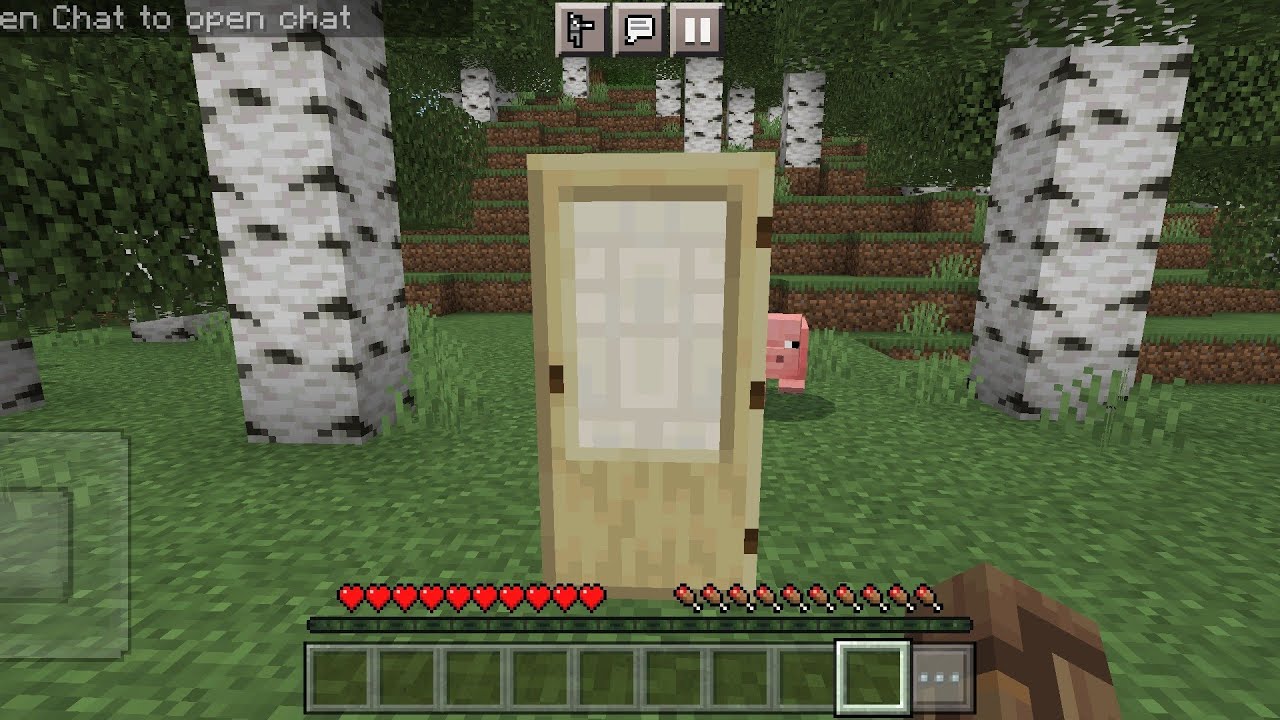 How to open a door in Minecraft - YouTube
