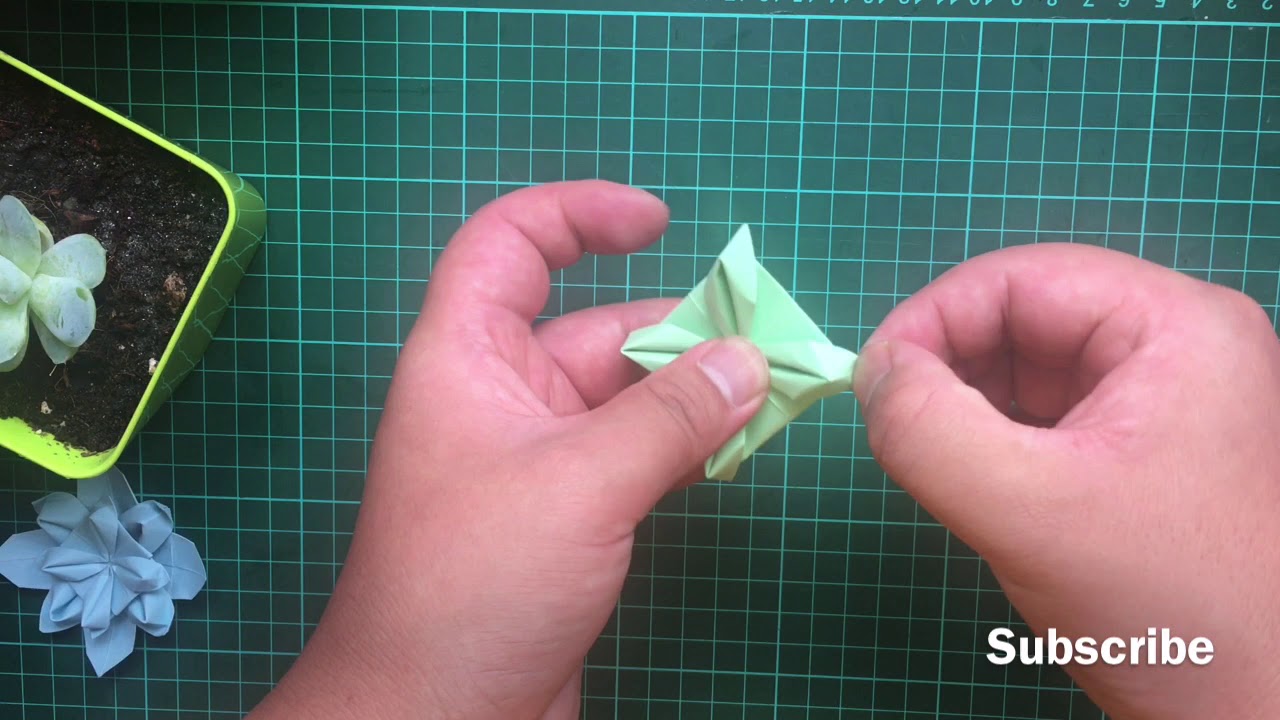 Origami Succulent plant - YouTube