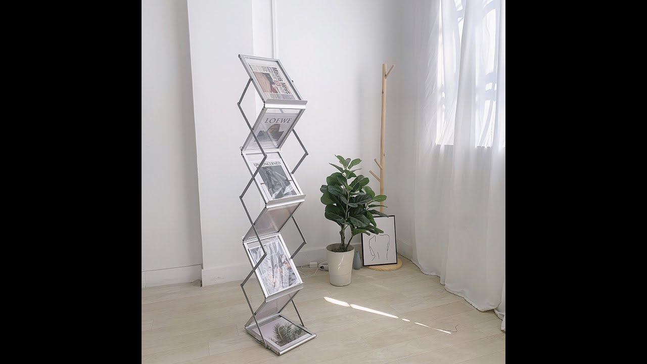Aluminum Frame A4 Exhibition Display Racks Acrylic Board Display Stand ...