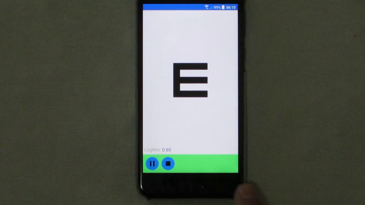 Tumbling E Chart of Visual Acuity Charts on Android Phone - YouTube