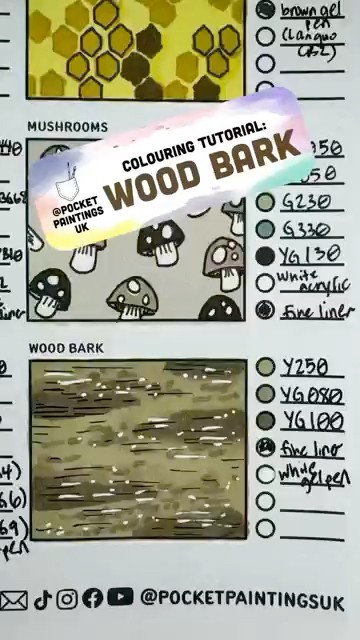 Wood or tree bark colouring tutorial - YouTube