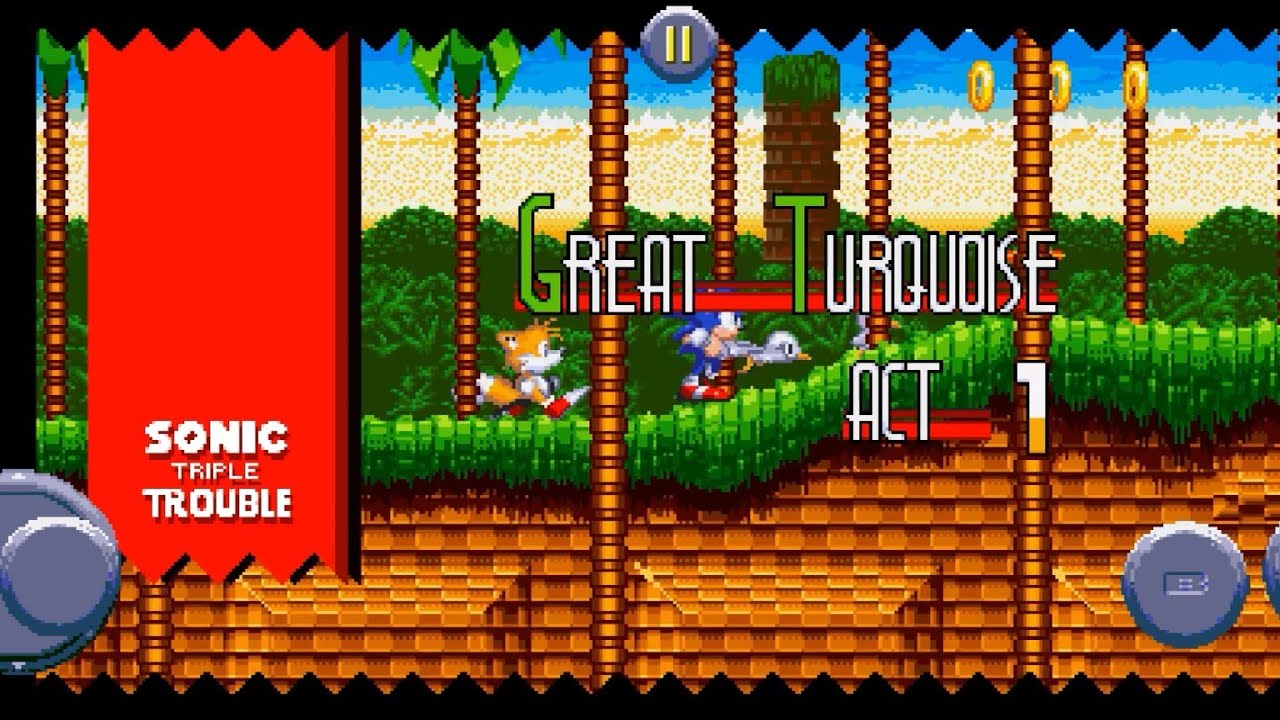 Sonic Triple Trouble 16 Bit [Zone 1:Great Turquoise Zone] - YouTube