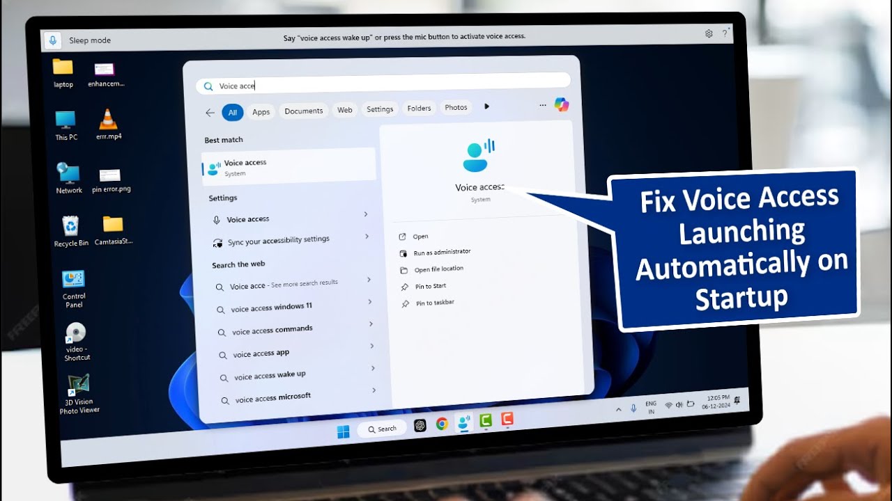 How to Disable Voice Access on Windows 11 Start-Up - YouTube