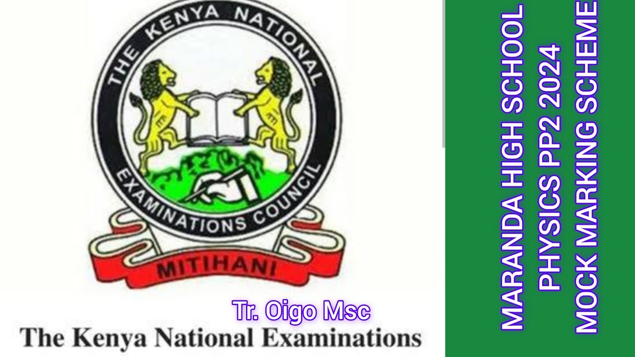 Maranda school Physics paper 2 2024 mock marking scheme - YouTube