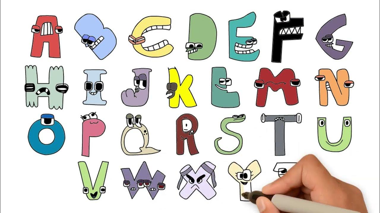 How To Draw Alphabet Lore A to Z Step By Step - Drawing and Coloring ...