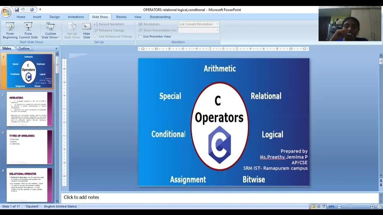 Operators C Language Youtube