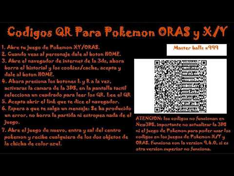 Pokemon Omega Ruby Codigos QR master ball, escama corazon, - YouTube