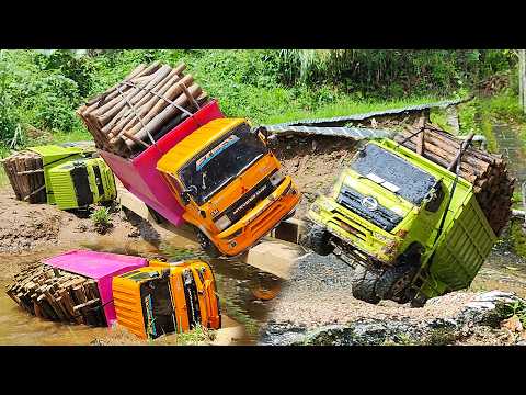 JEMBATAN EKSTREM Hino 500 Truk Fuso 220Ps Truk Engkel TERBALIK Truk OFROAD Laka Lintas Rc Handmade