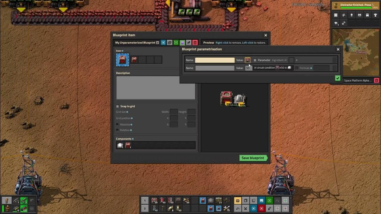 Factorio - Basic Blueprint Parameterization Example and Walkthrough - YouTube