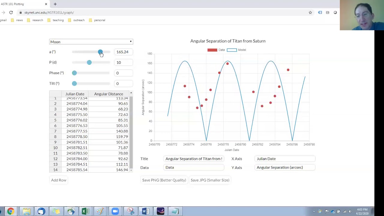 How to Graph and Model the Orbit of a Moon - YouTube