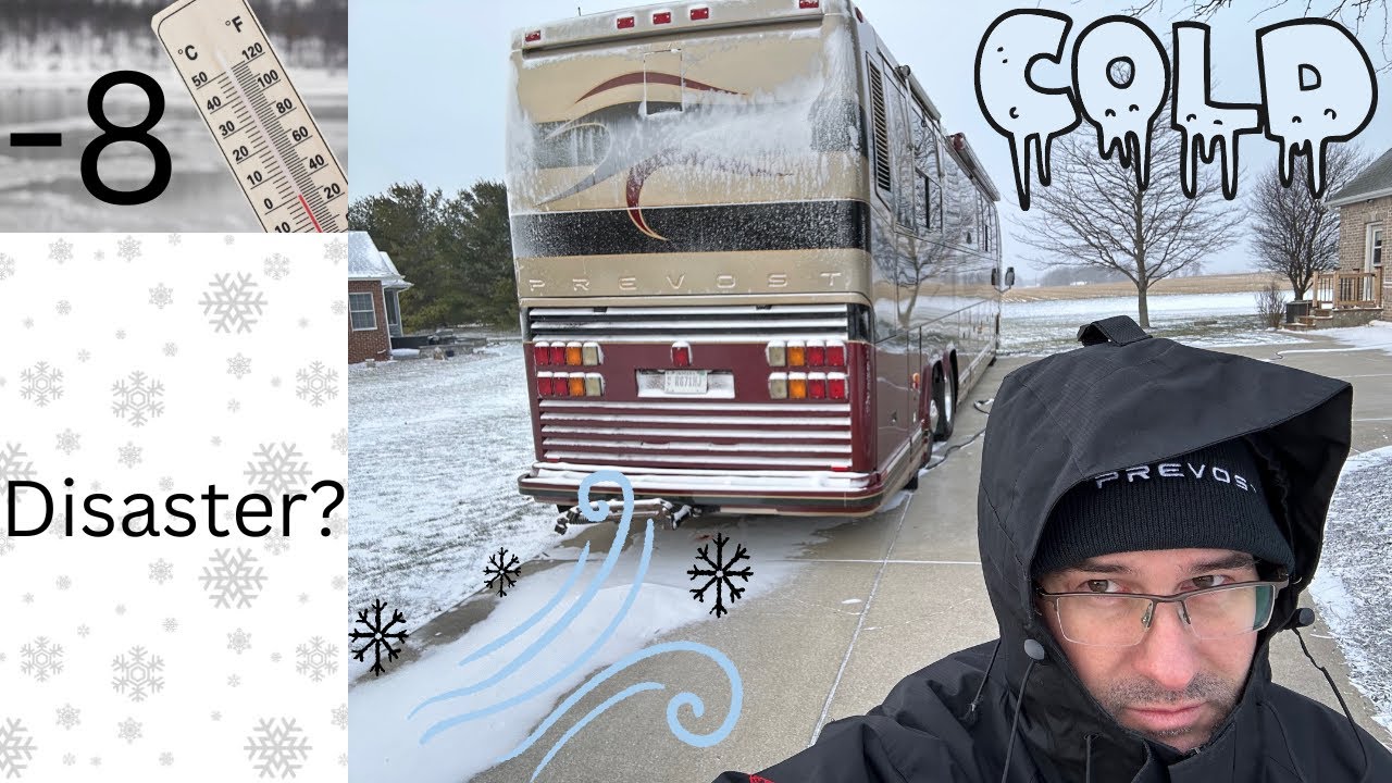 -8 Extreme Cold Disaster? Prevost riding out Storm Elliott - YouTube