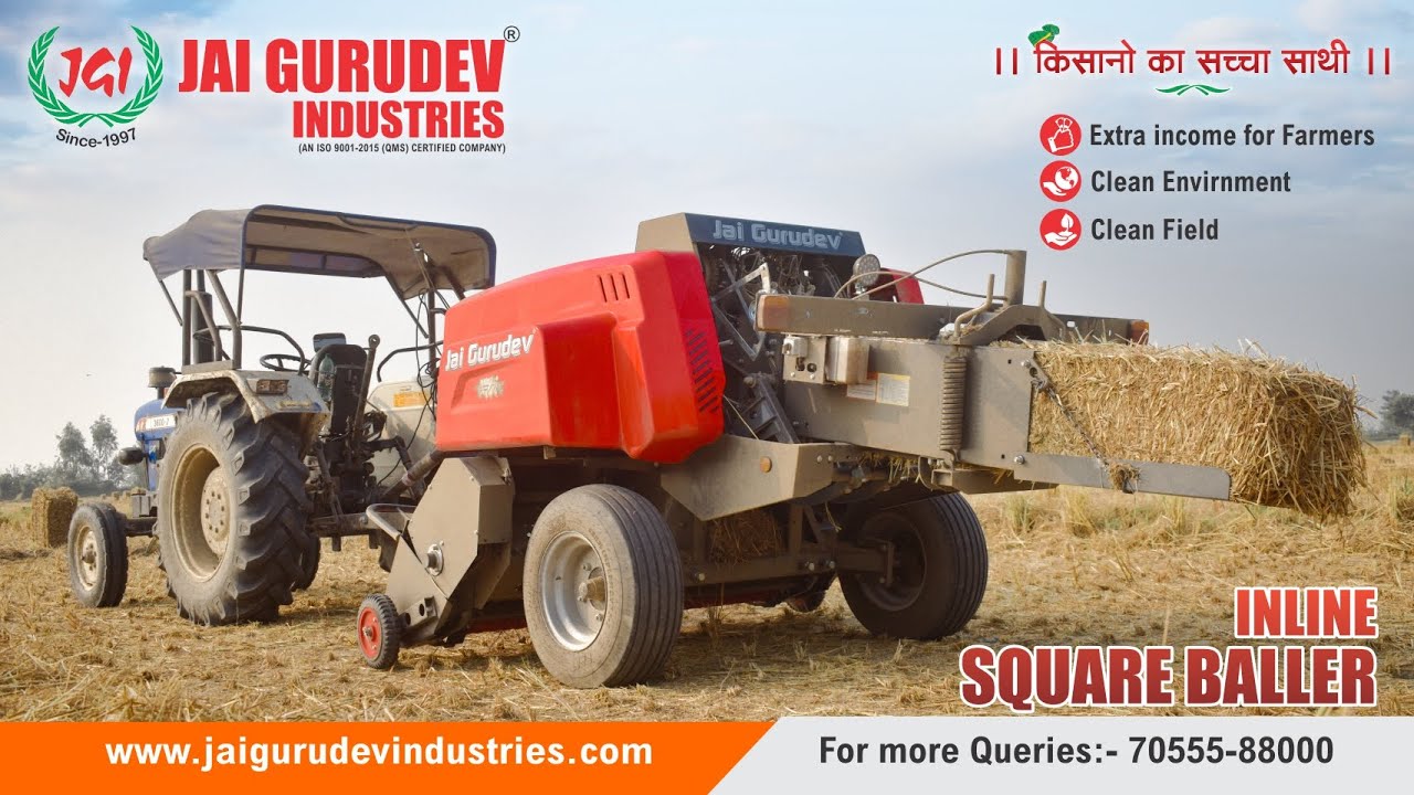 INLINE SQUARE BALLER Stop Burning Crop Residues, Make Environment Clean ...