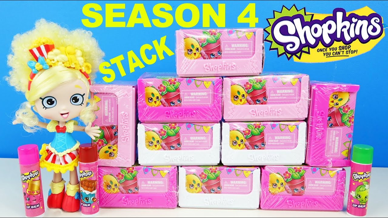 10 SHOPKINS SEASON 4 CRATES Stack Tower Crash Lip Balm Petkins Toilet ...