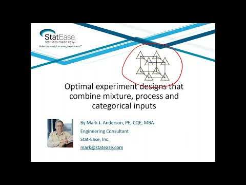 Optimal experiment designs that combine mixture, process and categorical inputs - YouTube
