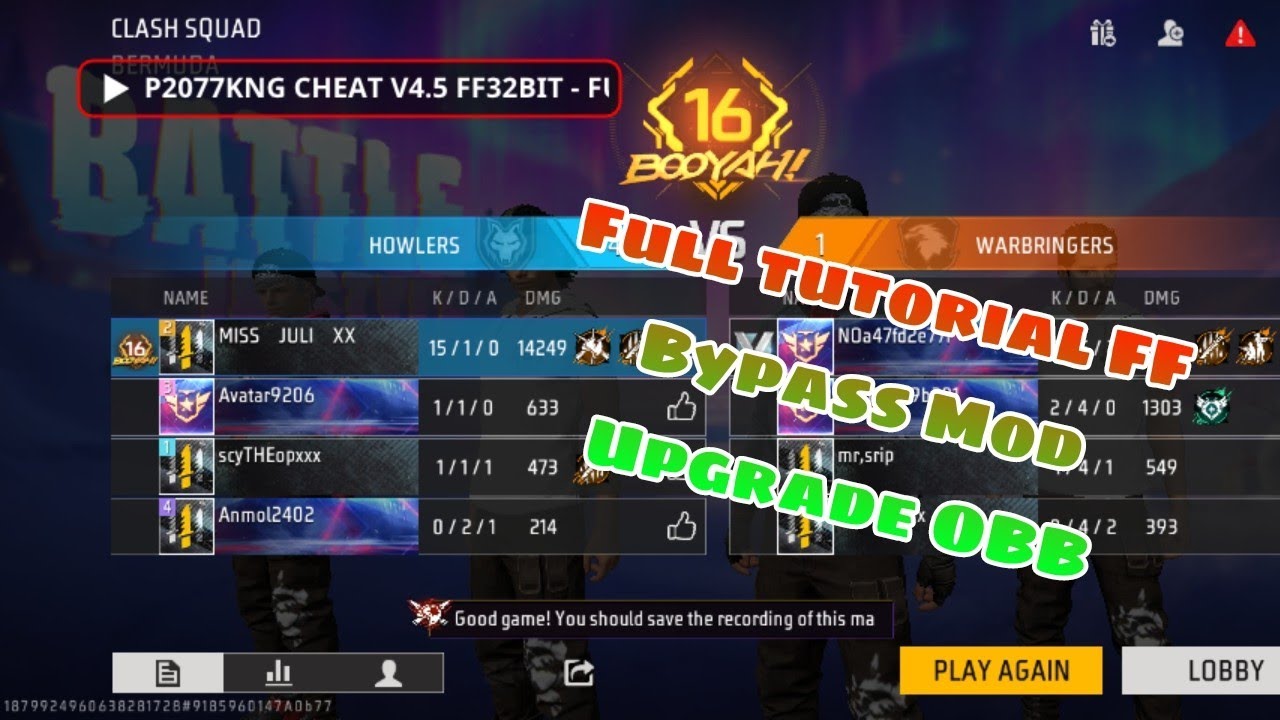 Full tutorial FF Bypass Mod Upgrade OBB - YouTube
