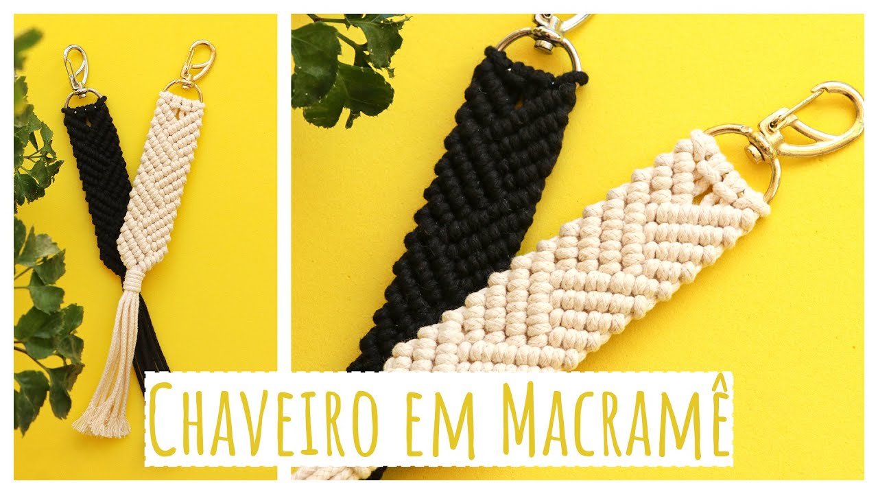 🔑 Chaveiro de Macramê: Use como Inspiração para Outras Peças! - YouTube
