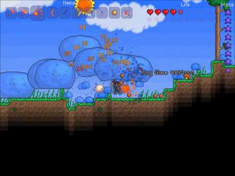 Terraria: King Slime invasion - YouTube