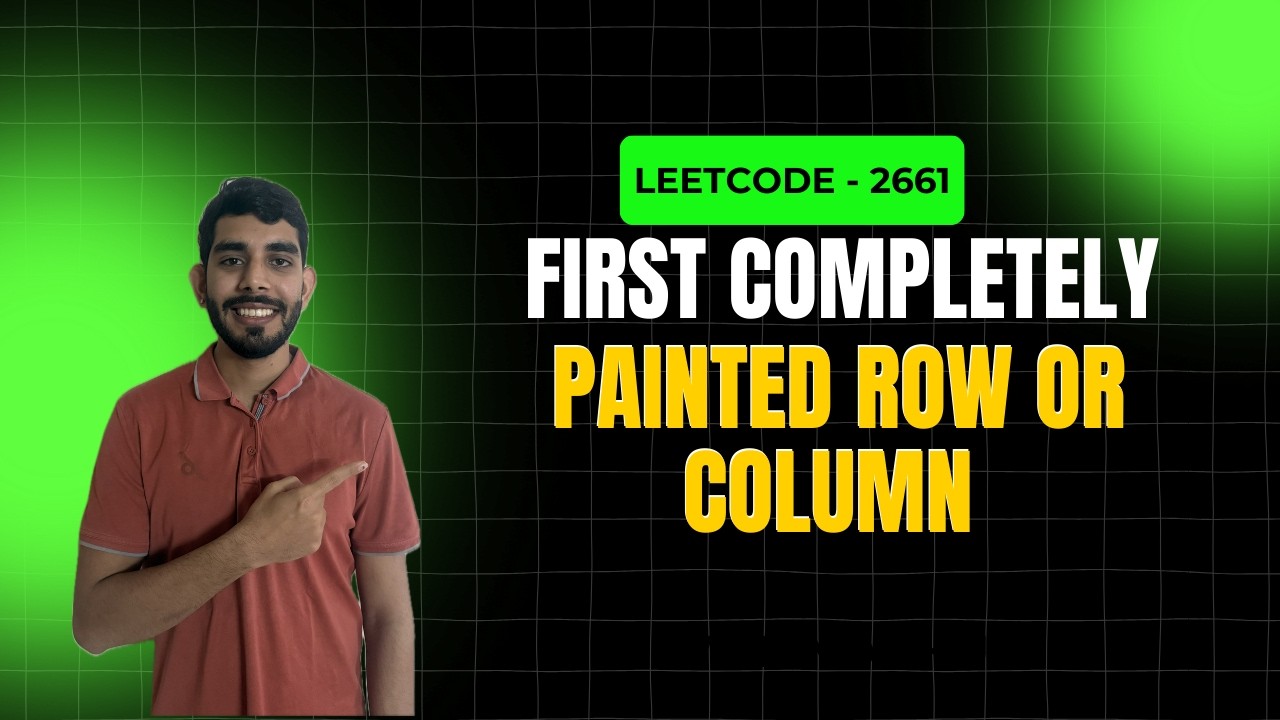 First Completely Painted Row or Column | Leetcode 2661 | Python | C++ | Matrix - YouTube