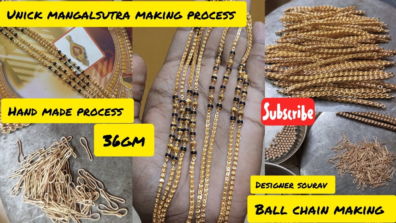 Double line mangalsutra design /ball chain making process/new ...