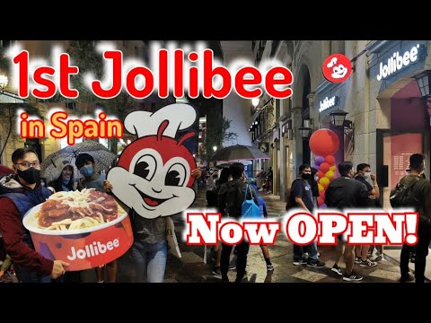 1st JOLLIBEE IN MADRID SPAIN /GRAND OPENING JOLLIBEE - YouTube