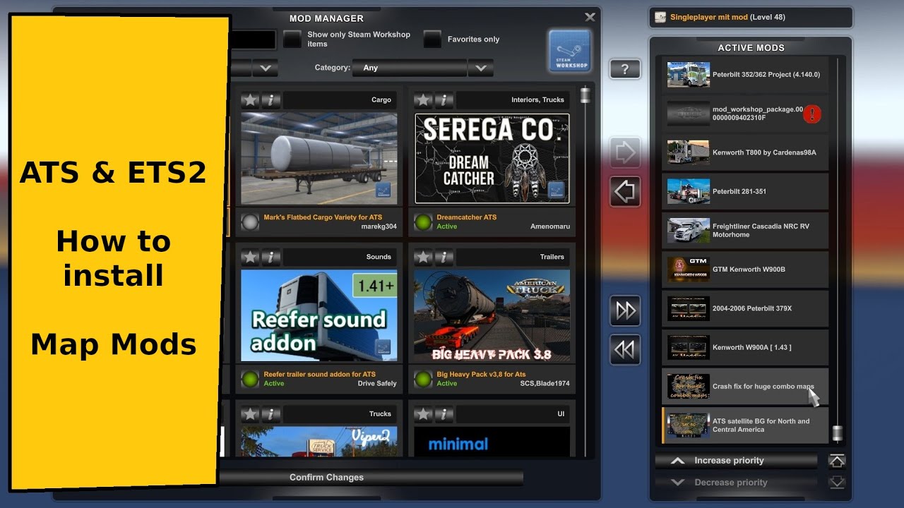 How to install Map Mods to ATS and ETS2 - YouTube