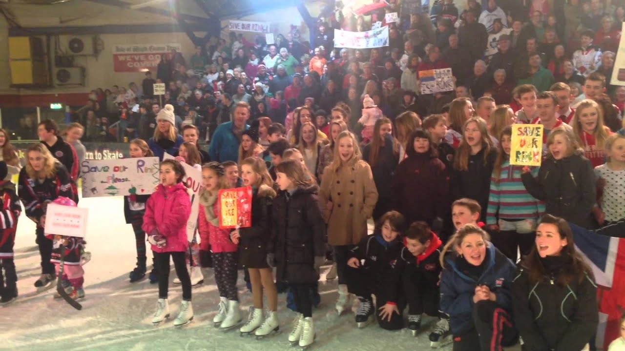 Save Our Rink - Supporters show support for Planet Ice Ryde - YouTube