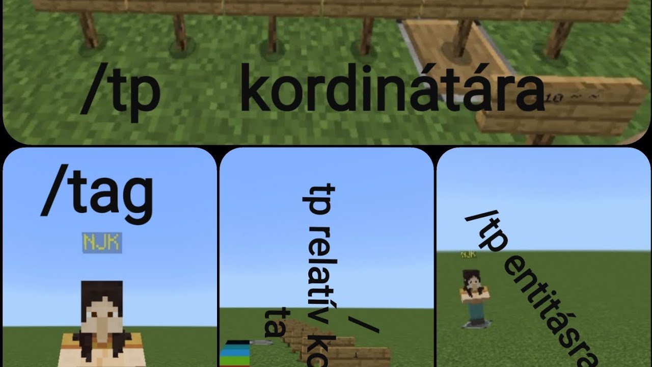 /tp /tag parancs bemutatása Minecraft Bedrock Parancsok - YouTube