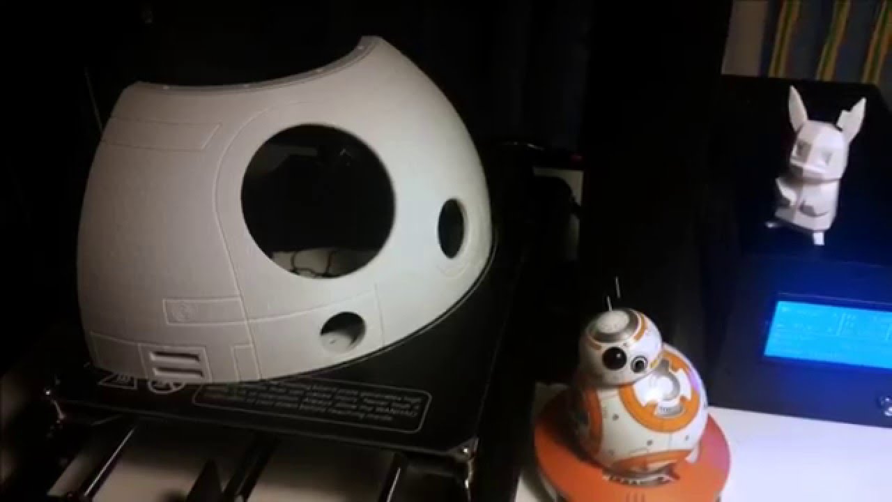 Building BB8 - Wanhao Duplicator i3 V2 - BB8 Dome Panel 1 v2 Timelapse ...