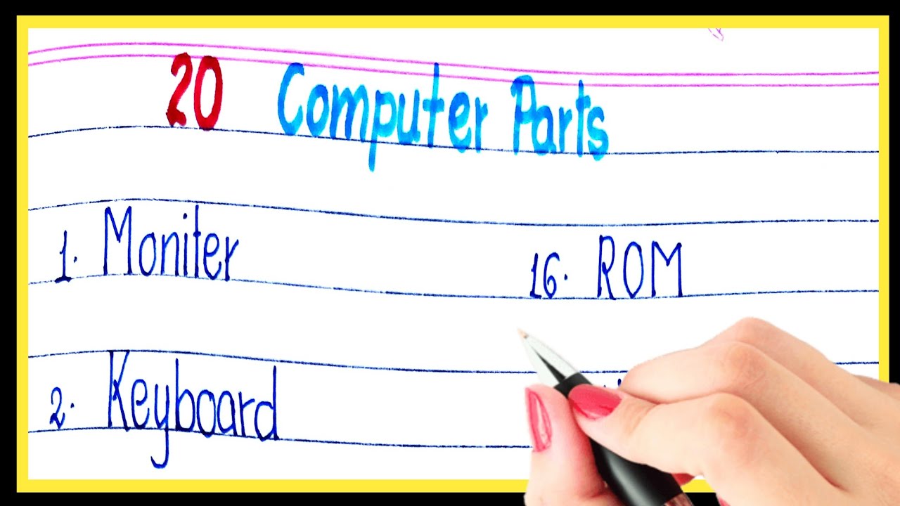 20 computer parts name | Computer parts ke naam | Parts name of ...