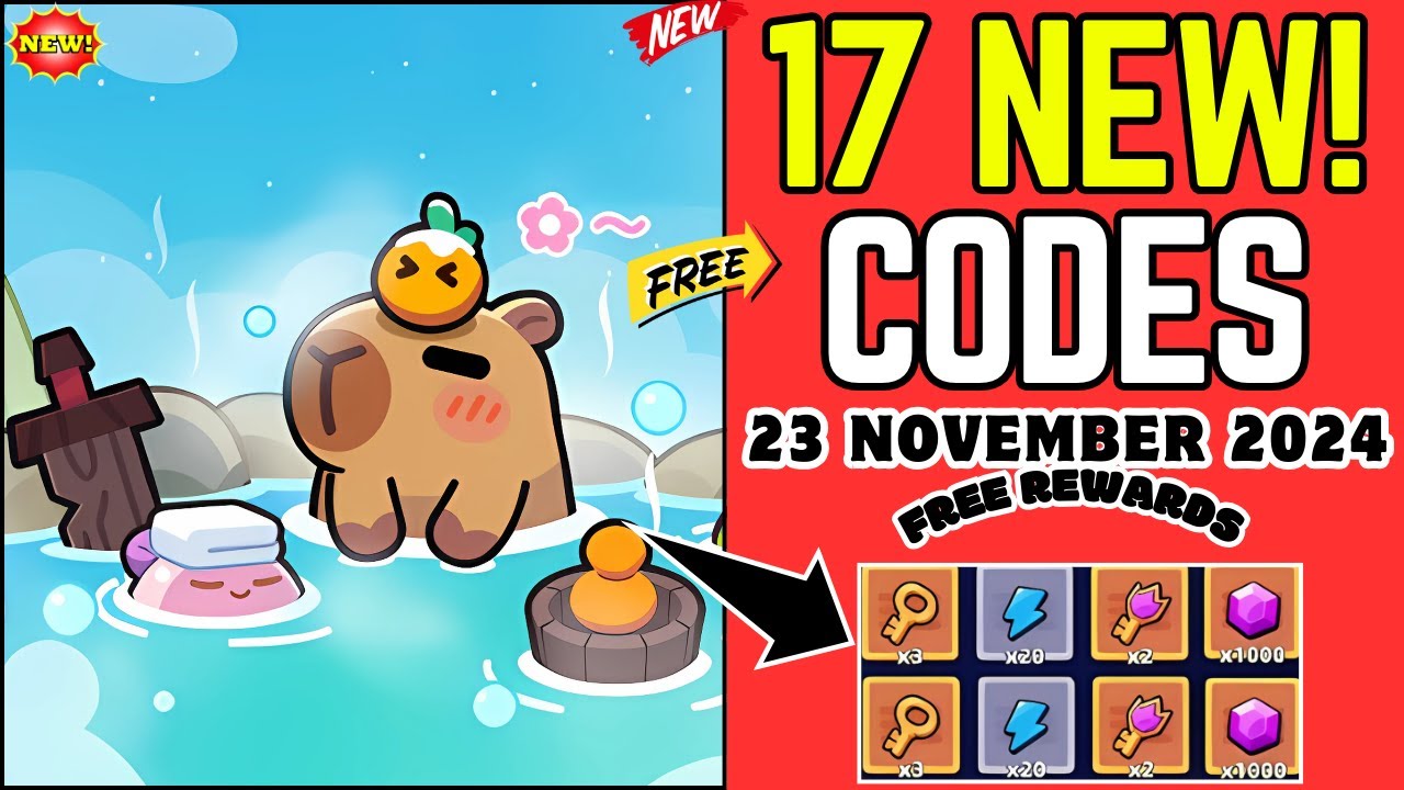 NEWEST CODES ⚠️ CAPYBARA GO NEW GIFT CODE NOVEMBER 2024 - CAPYBARA GO ...