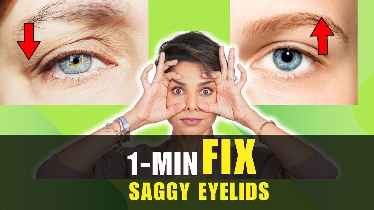 1 Minute Eye Exercises For Droopy Eyelids/ 2 Exercises to Tighten and ...