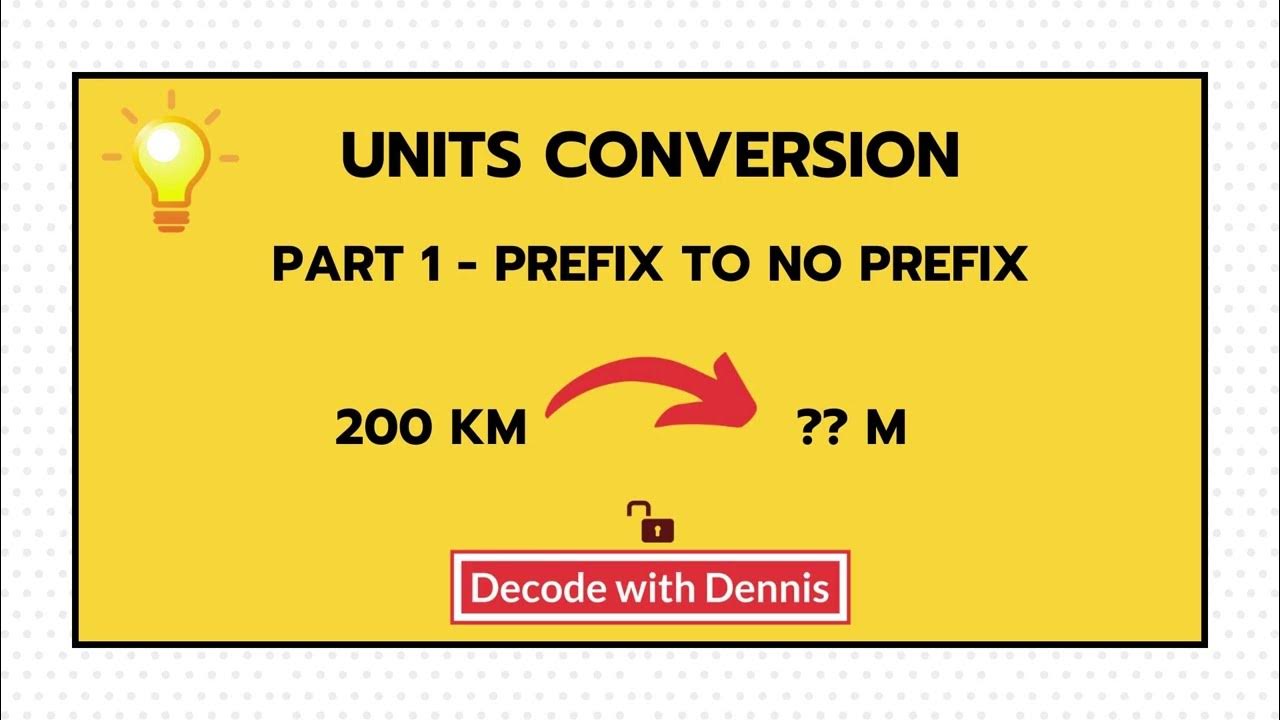 Units Conversion Part 1 - Simple Way to Convert a Unit with Prefix to a ...