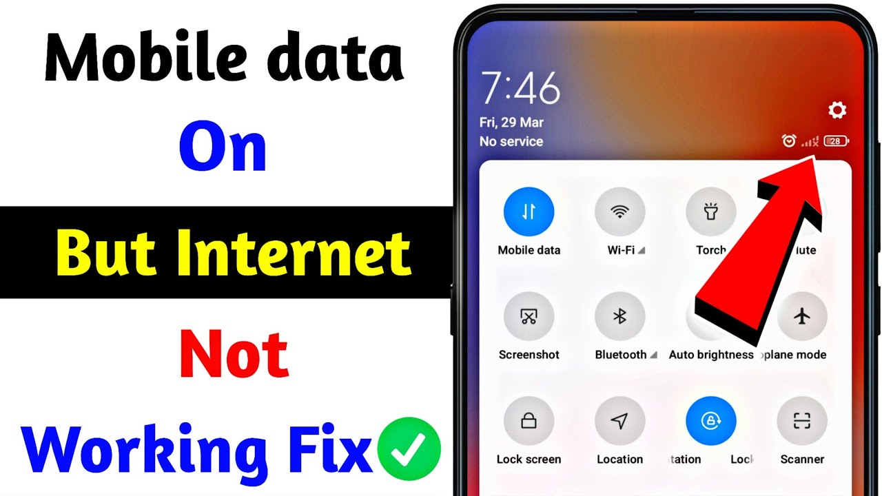 Mobile data on but internet not working | how to fix mobile data not working on android mobile ...