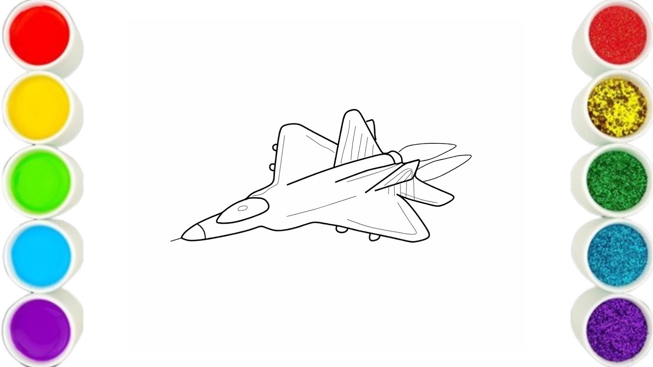 How to draw a fighter jet 🛩️ || fighter jet drawing || easy drawing for ...