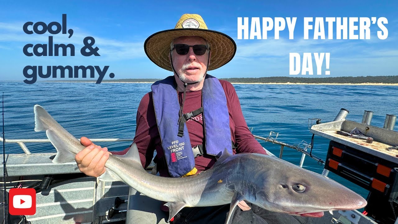 Finding Dad his first Gummy Shark! A great days fishing out of Lakes ...