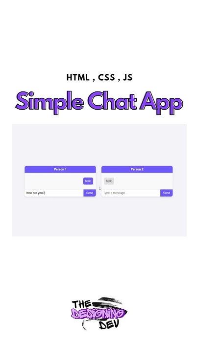 Simple Chat App Html Css Javascript Javascript Project For