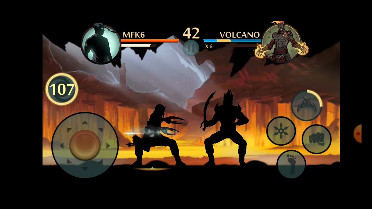 shadow vs volcano shadow fight 2 underworld - YouTube