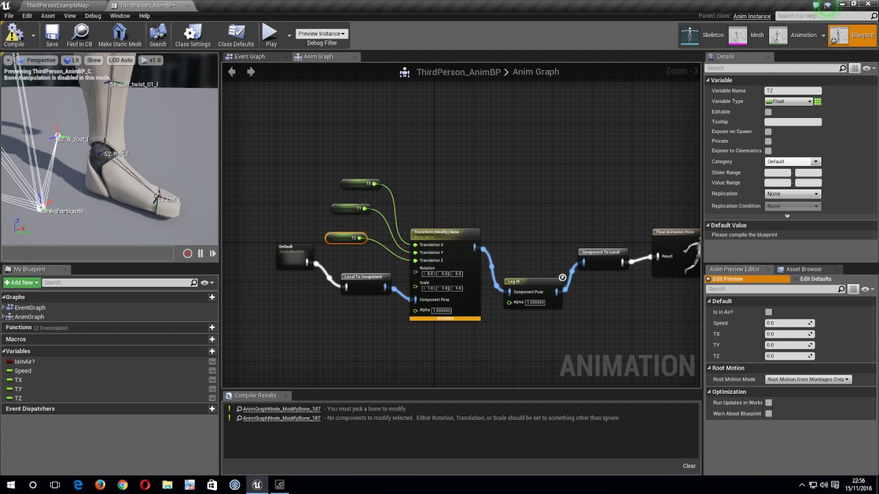 Ue4 Skeletal Controls Leg Ik Youtube