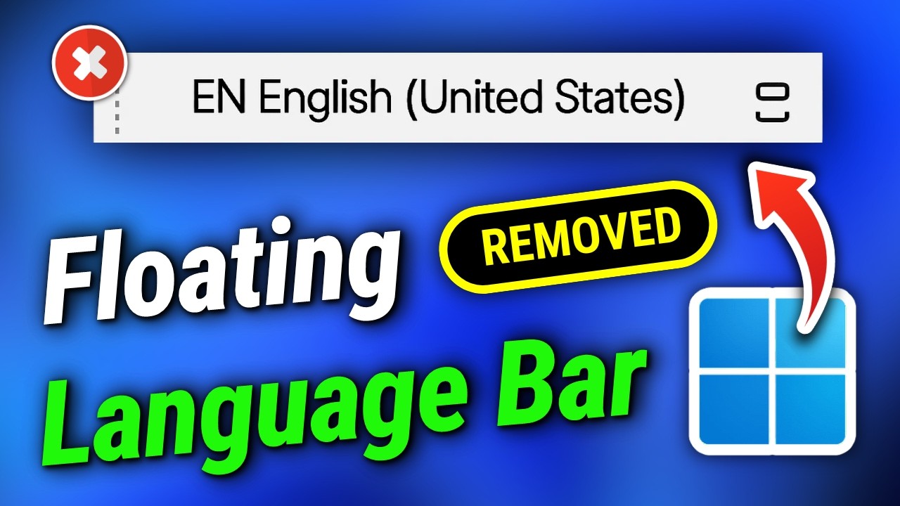 How to Remove Floating Language Bar in Windows 11 - YouTube
