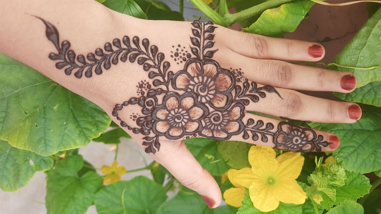 New Rose🌹&Leafy🌿Style Mehndi Design | Rose Mehndi | Leaf Mehndi ...
