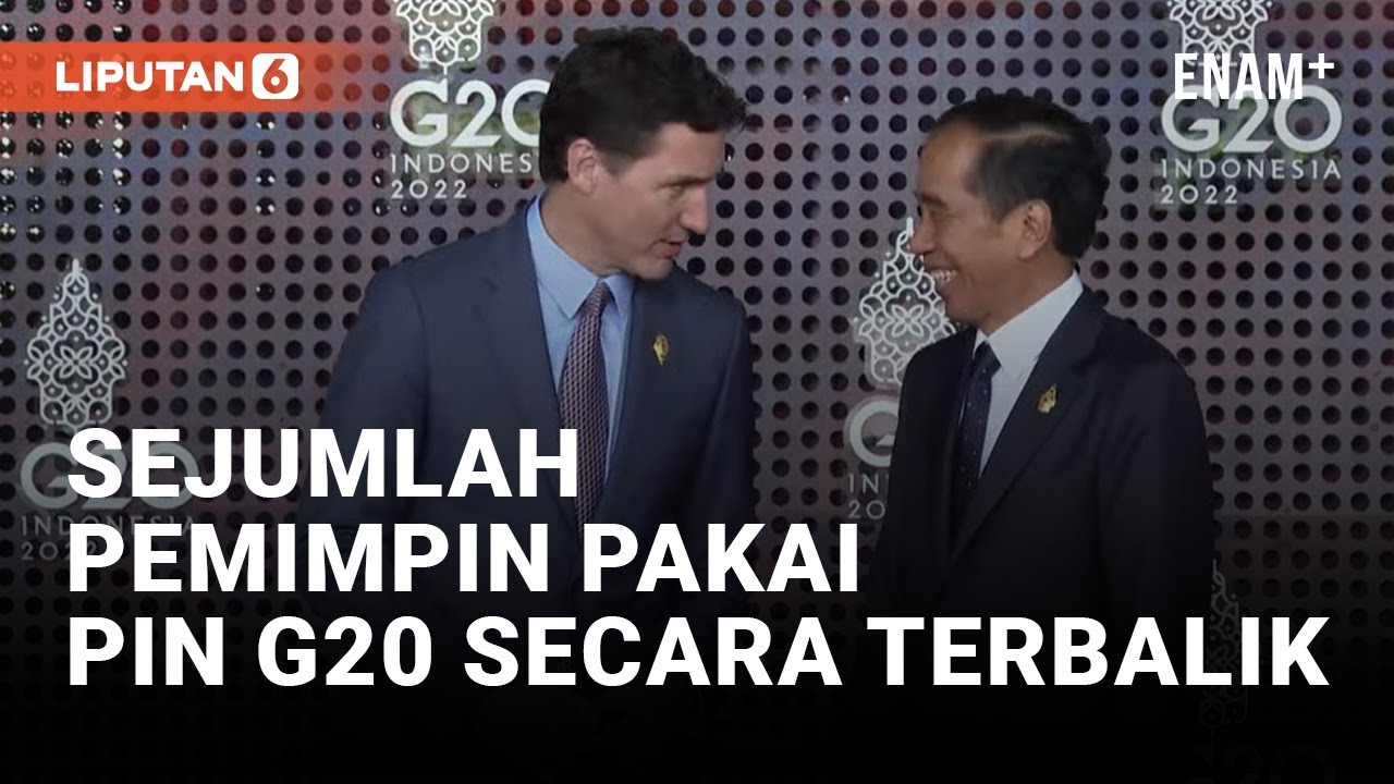 Pin G20 Dipakai Secara Terbalik oleh Sejumlah Pemimpin Negara ...