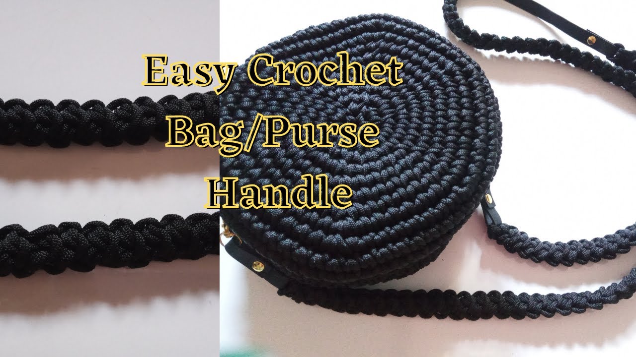 How To Crochet Bag/ purse Handle | Easy Crochet Bag Handle Tutorial ...