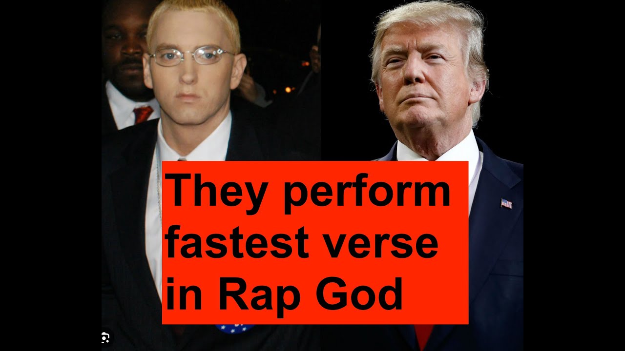 TRUMP & EMINEM FASTEST LYRICS EVER! Sing a Duet "RAP GOD" Comedy - YouTube